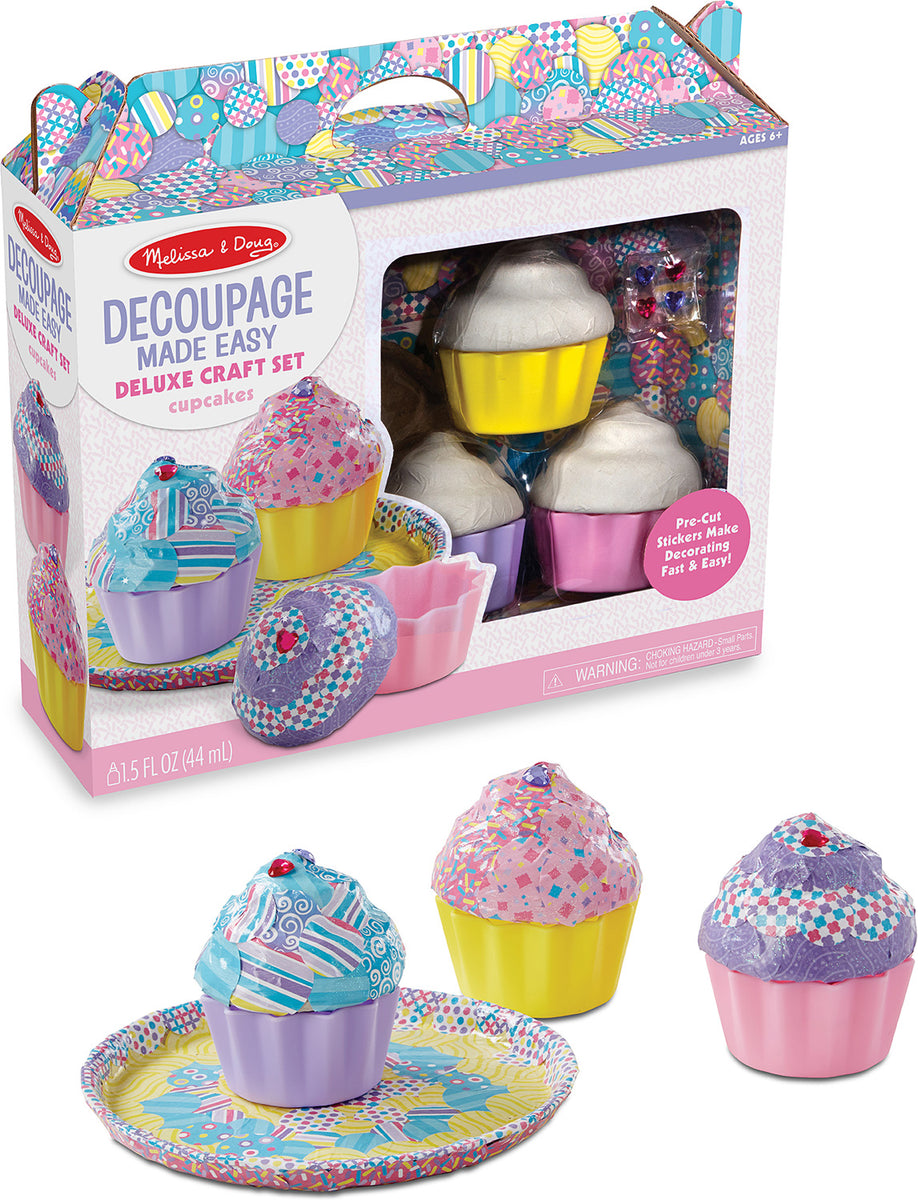 Decoupage Made Easy Deluxe Craft Set Cupcakes – Toys on the Square