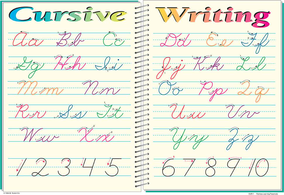 Cursive Writing Placemat – Toys on the Square